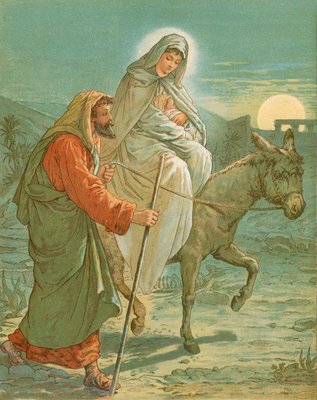 Die Flucht nach Ägypten von John Lawson: Kunstdruck